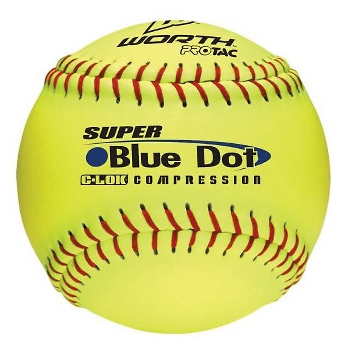 Worth 12-Inch Slowpitch YS2RS Protac Non-InchStamped ASA Ball ( Pack Of 12 )
