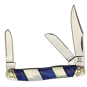 Stockman Open Folding Pocket Knife Stainless Steel Blades Mother Of Pearl Handle Outdoor Survival Hunting Knife by Survival Steel