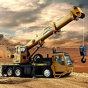 ZOTTEL Remote Control Engineering Vehicle Tower Crane RC Mobile Construction Crane Bulldozer Loader Gift Boy Toys Excavator Educational Toys