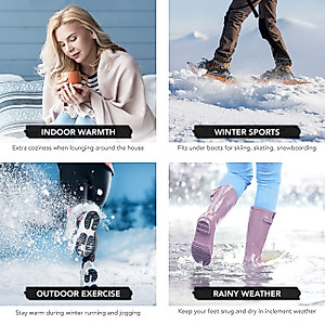 Debra Weitzner Thermal Socks For Men and Women - Thick Heated Winter Boot Socks - Insulated for Extreme Cold Weathers 4 Pairs