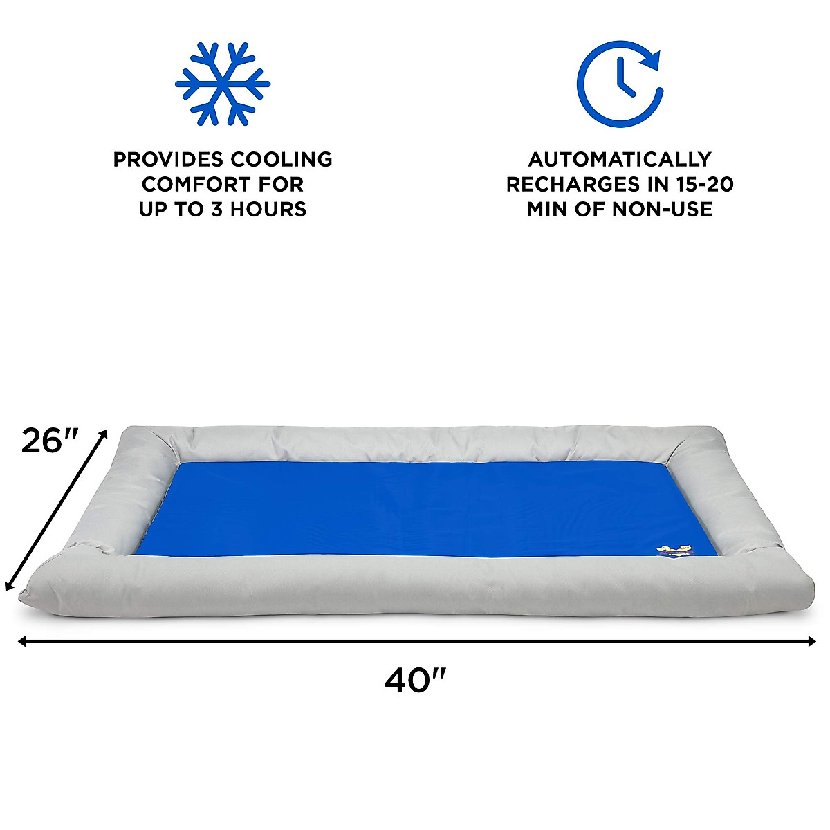 Arf Pets Dog Self Cooling Pet Bed – Solid Gel Based Self Cooling Mat for Pets, Includes a Foam Based Bolster Bed for Extra Comfort