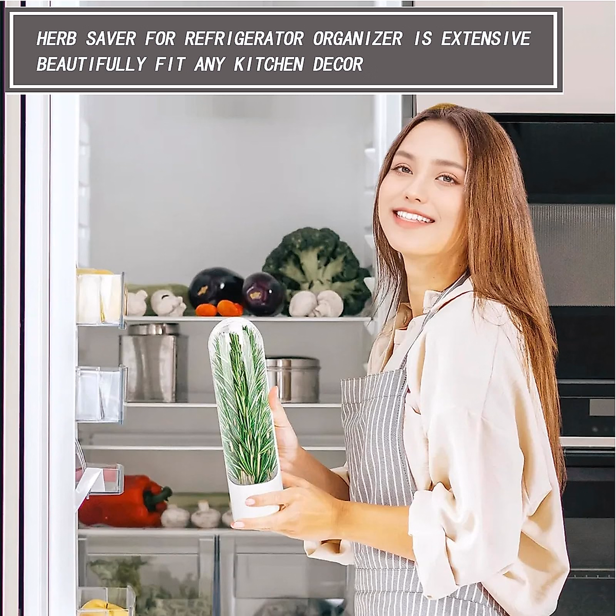 Herb Saver, Herb Keeper for Refrigerator, Cilantro Containers for Refrigerator, Herb Saver Pod, Fresh Herb Keeper for Cilantro, Parsley, Asparagus, Keeps Vegetables for 2-3 Weeks (3PCS Herb Saver)