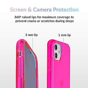 Velvet Caviar Compatible with iPhone 11 Case Neon Pink - Cute Clear Protective Phone Cover for Women, Girls (Hot Pink)