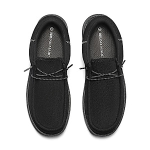 Bruno Marc Men's Arch Support Casual Slip-on Shoes Loafers for Men Non Slip Comfortable Boat Shoes, Black, Size 10, SBLS2302M