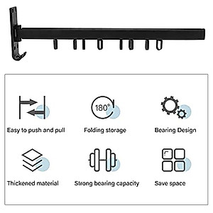 Natudeco Clothes Drying Rack Wall Mounted Clothes Rack Space Saving Dryer Rack Retractable Laundry Drying Rack for Outdoor Balcony Laundry Bathroom