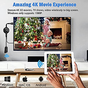 AIMIBO Wireless HDMI Transmitter & Receiver 4K, Streaming 2.4/5GHz Smooth Video/Audio to Monitor, Projector, HDTV, HDMI Wireless Extender 165FT/50M for Laptop, PC, Camera, Blu-ray, PS5, iPhone, Tablet