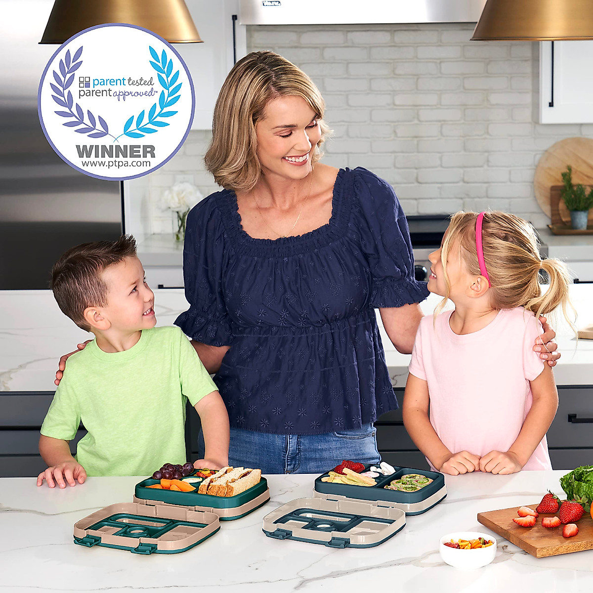 Bentgo Prints Insulated Lunch Bag Set With Kids Bento-Style Lunch Box (Friendly Skies)