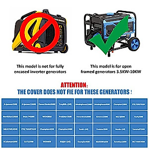 GEHENG Generator Covers While Running,100% Waterproof Generator Cover, With Stand, Extra Heavy Duty 600D Polyester Tarp, Tear Resistant, 33"x25.9 "x18.5", black.
