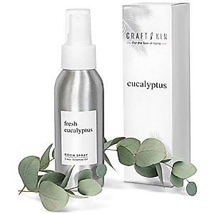 Craft & Kin Eucalyptus Room Spray, Fall Room Spray, Eucalyptus Essential Oil Spray, Eucalyptus Linen Spray for Pillows, Eucalyptus Spray Room, Holiday Room Spray, Christmas Room Spray 3.4 oz