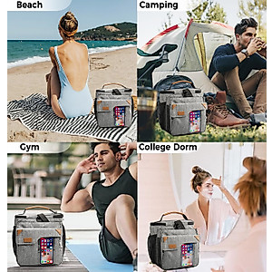 RelaxScene Shower Caddy Portable for College Dorm Room - Hanging Shower Toiletry Bag Tote with Phone Holder, Shower Bag for Gym Travel Camping, Bathroom Essentials