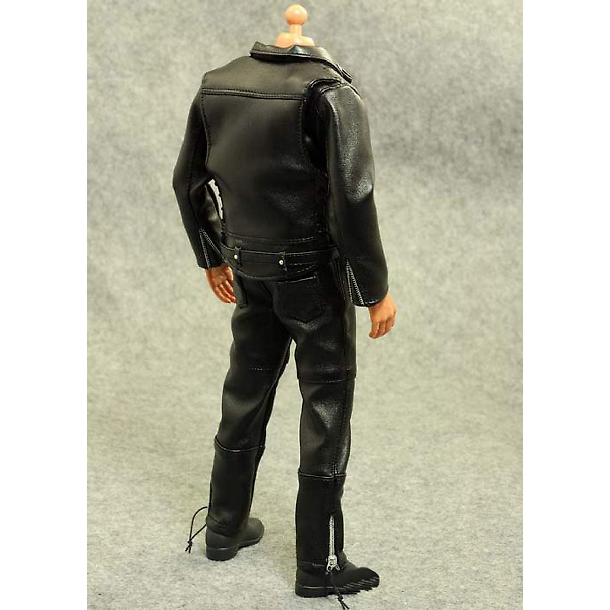 HiPlay 1/6 Scale Male Figure Doll Clothes, Handmade Imitation Leather Biker Costume, Combat Style Outfit for 12 inch Action FigureDC050