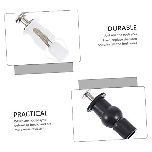 Uonlytech 4pcs toilet connector toilet parts toilet seats toilet accessories an fittings toilet bowl toilet anchor bolts Toilet Seat Replacement Bolt Replacement Toilet Seat Hinge Bolts feet