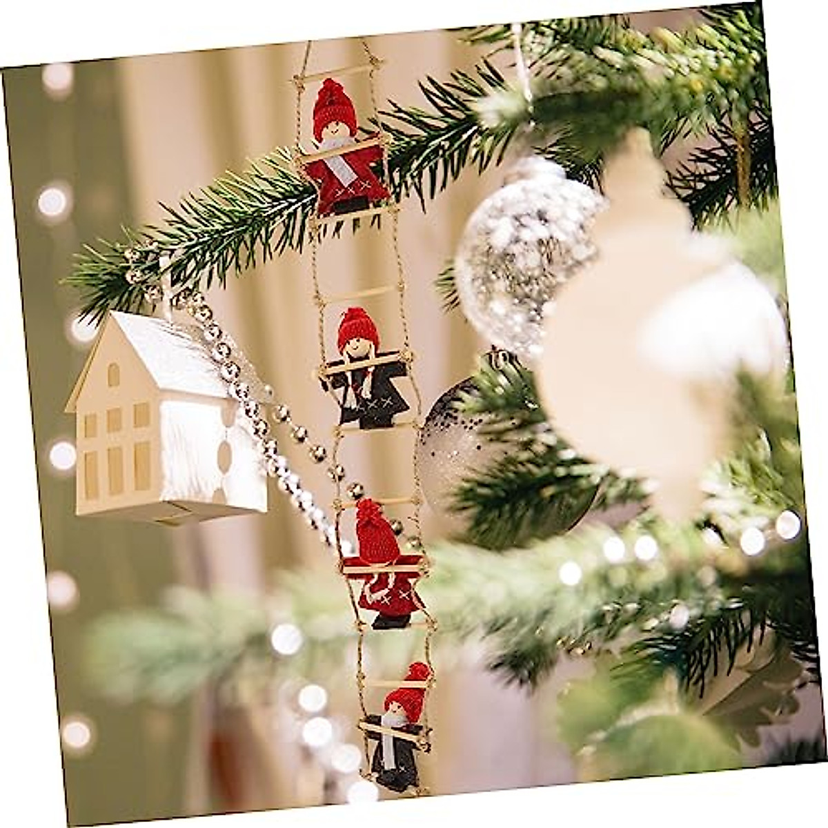 Amosfun Climbing Ladder Doll Christmas Decorations Christmas Tree Ornaments Christmas Pendants Christmas Tree Pendants Xmas Party Props The Tree Christmas Utenciles Felt Christmas Decor
