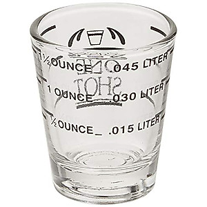 Fox Run Measurment Shot Glass, 2 x 2 x 2.25 inches, Clear, 1 Count (Pack of 1)