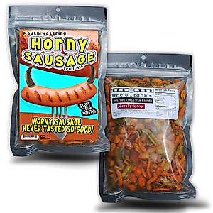 Horny Sausage Gourmet Trail Mix - Premium Food Gifts for Men - Sausage Gift for Sausage Lovers - Spicy Snack Basket Idea - Stocking Stuffers Women
