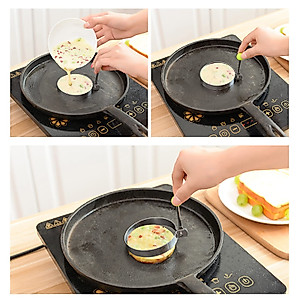 Fried Egg Mold, Stainless Steel Heart Shape Egg Shaper Pancake Mold Ring, Creative Star Shape Omelette Ring Cooking Tools Hearts