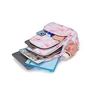 BLUEFAIRY Girls Backpack for Kids Elementary School Bags Child Bookbags Cute Back to School Gifts Mochila Escolares para Niñas 5 6 7 8 9 4th 5th 6th Grade Pink
