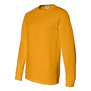 Fruit of the Loom Adult 5 oz. HD Cotton™ Long-Sleeve T-Shirt XL GOLD