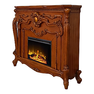 Electric Fireplace Infrared Heater in Honey Finish