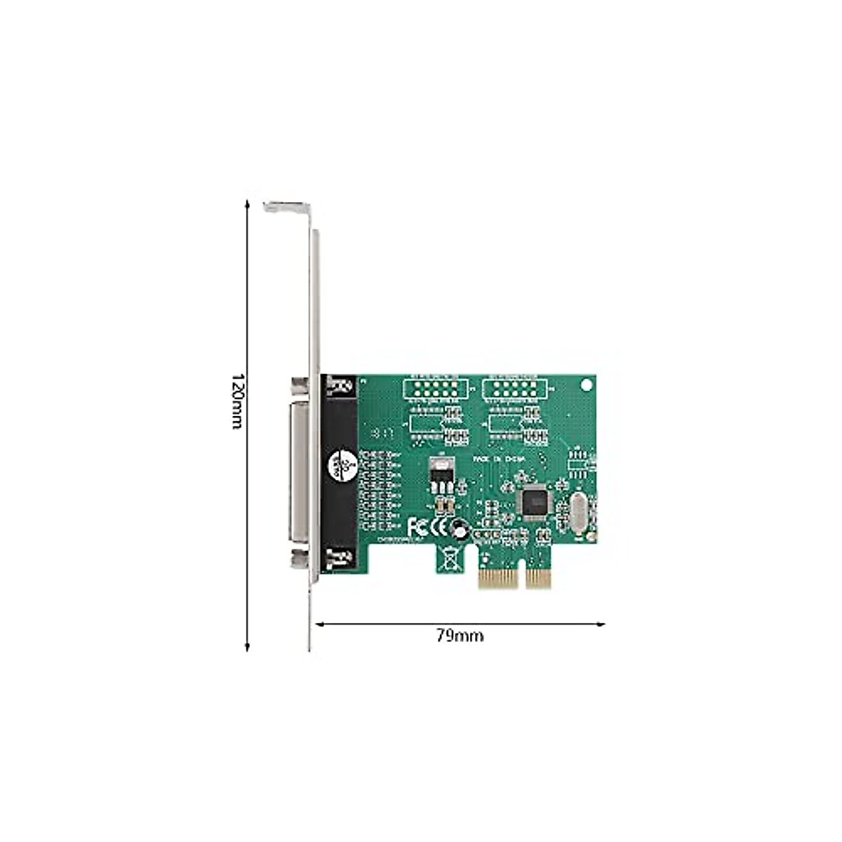 Wendry LPT Printer to PCI-E Parallel Printer Card, Parallel Port DB25 Express Card Converter Adapter, Pci-express's 25/s Full Duplex Channel,1.5 Mbyte/S,for Win98SE/ME/2000/XP/Vista/Win7/Win8/Win10