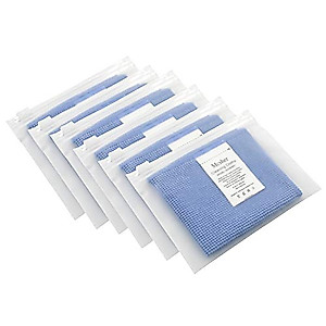 Microfiber Cleaning Cloths - 6 Pack, Blue, 6"x 7" Inch