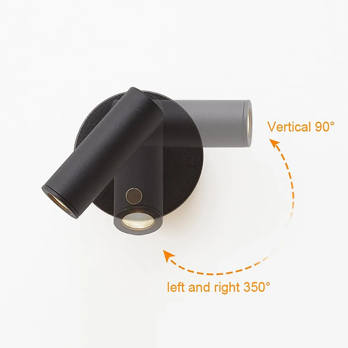 Battery Operated Wall Light Magnetic Spotlight 90°/350° Adjustable Led Wall Sconce Touch Control Usb Charging Wall Mounted Lamp Cordless Wall Lamp Portable Stair Lights Indoor for Reading Lamps