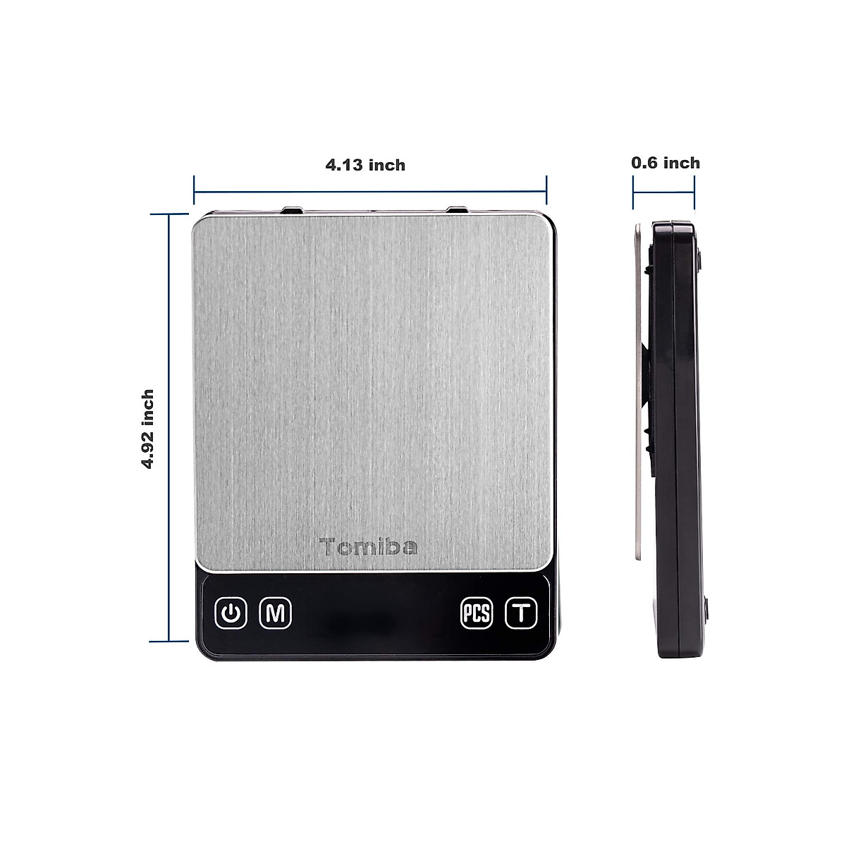 Digital Touch Pocket Scale 0.01oz - Tomiba 3000g Small Portable Electronic Precision Scale (0.1g) Resolution 2 AAA Batteries Included