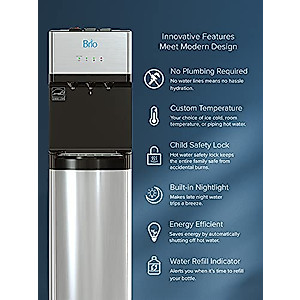 Brio 520 Series No Line Bottom-Loading Water-Cooler with Built-in 2 Stage Water-Filter