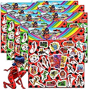 Miraculous Ladybug Stickers 200 Pack - Miraculous Ladybug Stickers for Kids | Miraculous Ladybug Party Favors