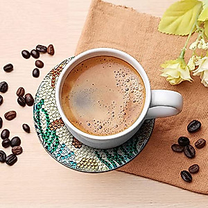 Finphoon Diamond Painting Coasters Kit with Holder, 8 Pcs DIY Diamond Painting Ocean Art Coasters Kit, Diamond Painting Art Kits for Adults Kids