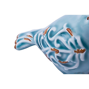 FICITI Distressed Finish Ceramic Bird Figurine Home Decor - Assorted Set of 3