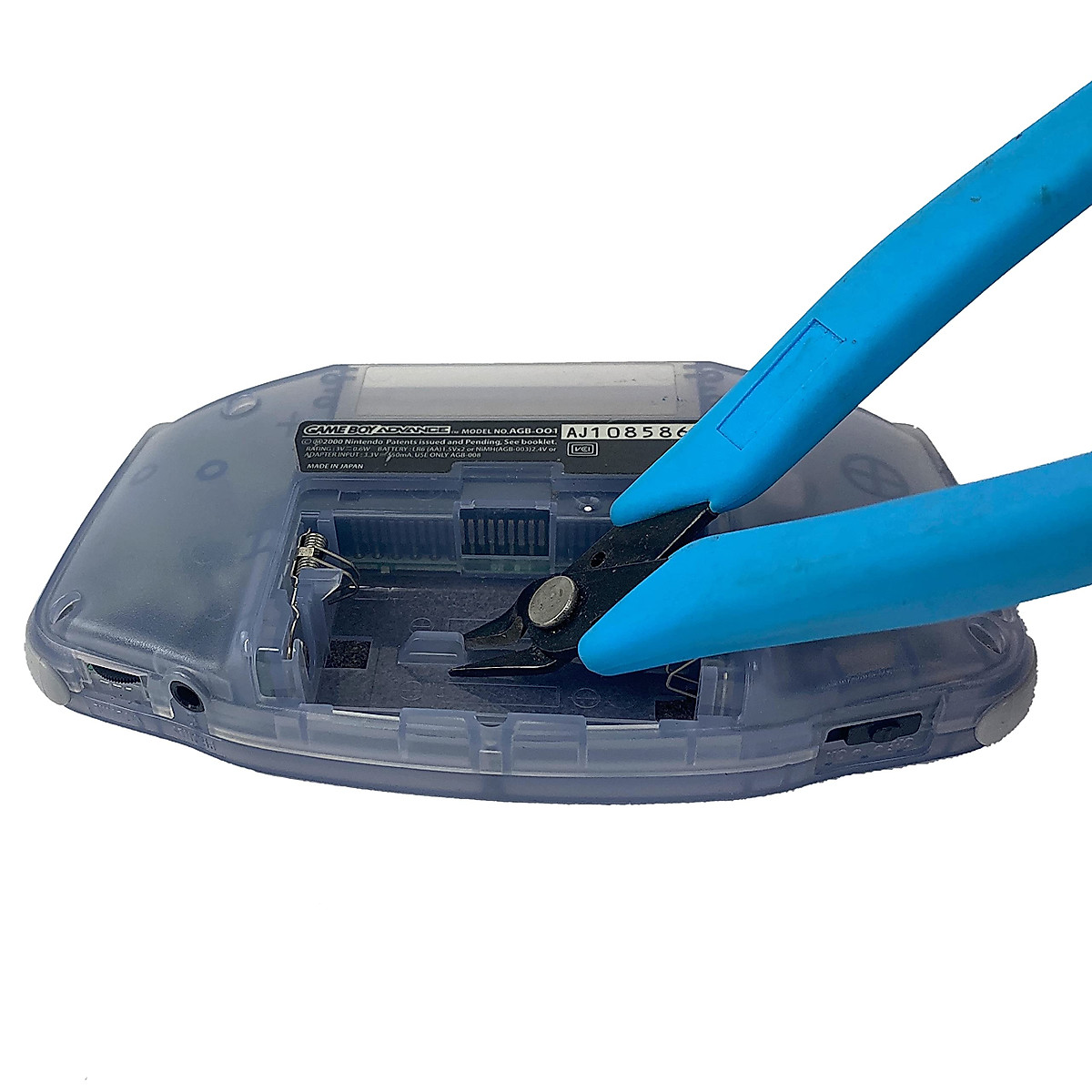 Gameboy Advance Rechargeable Battery 1500mAh USB-C Lithium LiPo Mod for Nintendo GBA / AGB-001 (Indigo)