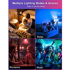 ILC Alexa Light Bulbs (130 Watt Equivalent) Smart Light Bulbs Work with Alexa Required Echo Device, 1300 Lumens, Color Changing Warm White 2700K, 13W Bright LED Bulbs (4 Pack)