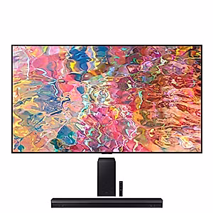 SAMSUNG QN50Q80BAFXZA 50" 4K Ultra HD Smart TV with a HW-B550 2.1ch Soundbar and Subwoofer with Dolby Audio (2022)
