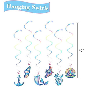 Mermaid Birthday Decorations, Mermaid Party Decorations, Mermaid Party Supplies, Mermaid Balloon Banners Hat Ornaments etc.