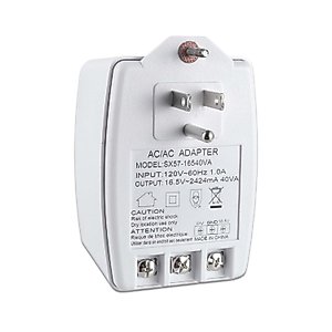 EPLZON 16.5V 40VA Plug in Thermostat and Doorbell Transformer Compatible with Nest, Ecobee, Sensi and Honeywell Thermostat and All Versions of Ring Doorbell
