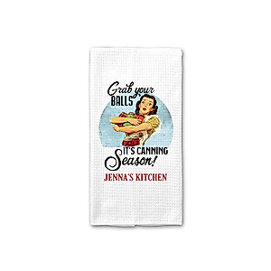 Personalized It's Canning Season Dish Towel | Custom Waffle Weave Dish Towel | Personalized Kitchen Towel | Mom Gift | Personalized Dish Towel | Mothers Day | Birthday Gift | Funny Kitchen Accessories