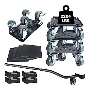 KKSEN Furniture Moving Dolly- Furniture Movers with Wheels & Furniture Lifter for Heavy Furniture, 360°Rotation Wheels Furniture Dolly Rollers, for Moving Fridge, Appliance, Sofa, Maximum Load 2204LBS