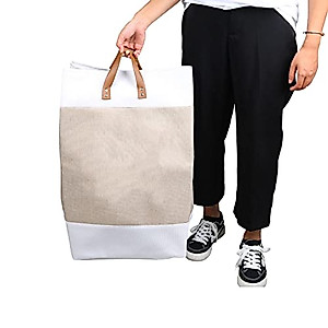 Laundry Hamper on Wheels with Handle Large Laundry Basket Water Proof Freestanding Laundry Hamper Collapsible Tall Clothes Hamper With Extended Handles For Clothes Toys In The Dorm And Rubber Basket