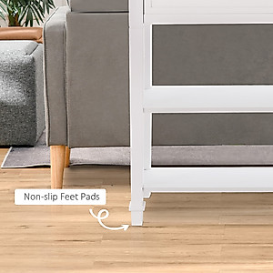 HOMCOM Modern Style Sofa Console Entry Hallway Table with Drawer and Shelves, Sturdy Build, and Large Storage, White