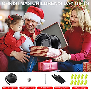 WATIEOBOO Yoyo Professional Unresponsive Metal Yoyo for Kids Beginners Intermediate Advanced Masonry Faceted Metal YOYO Precision Eight-Bead Yoyo Bearings-ModelWS-01L