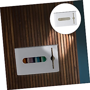 Housoutil 3 Pcs Box Garbage Bag Storage Box Wall Mount Shelf Food Wrap Dispenser Wall Garbage Bag Dispenser Plasticbag Holder Wall Mounted Shelves Car Mount Extractive Kitchen Paper White Pp