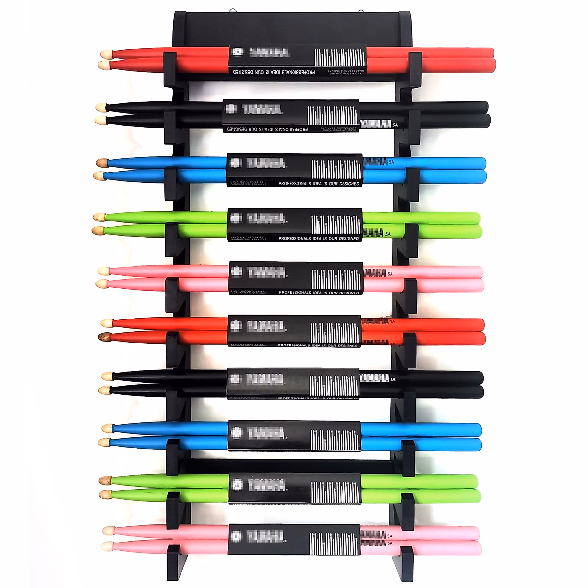 FEIQIAN Drum Stick Stand Drumsticks Holder Display Stand Drumstick Accessories Favorites Drum Room Decoration Gift for Drummer (Bright Black)