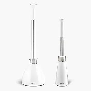 simplehuman Plunger and Toilet Brush Bundle, White