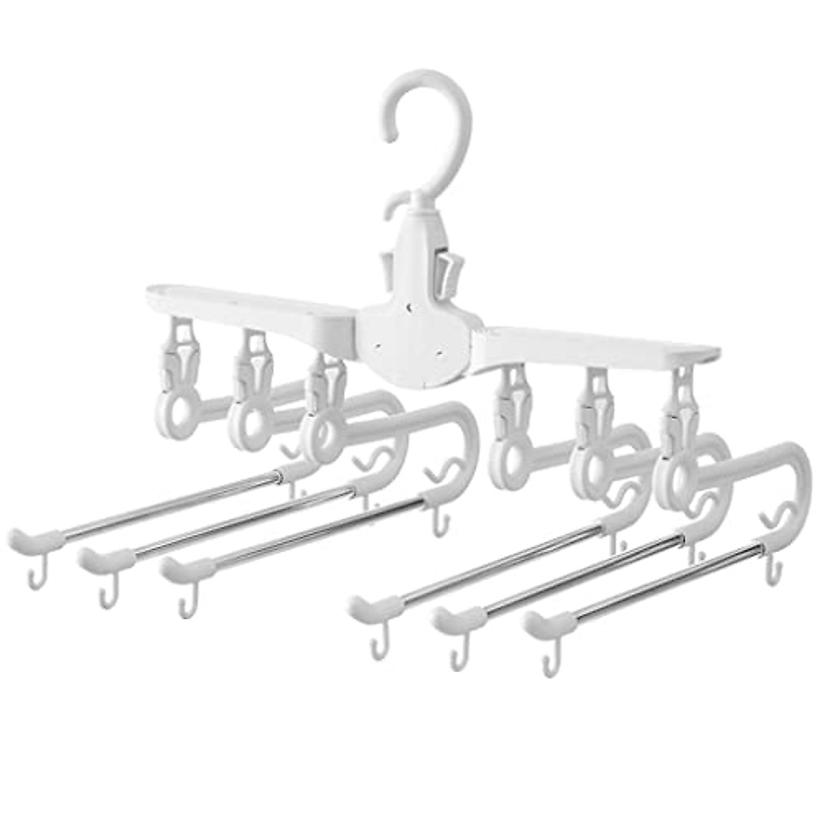 IULJH Multi-Layer Hanger Hanging Pants Storage Artifact Multi-Functional Pants Rack Folding Magic Pants Clip