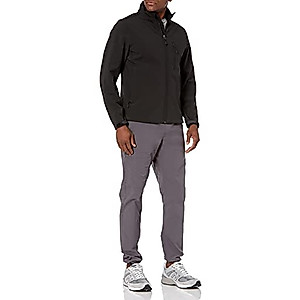 Amazon Essentials Men's Water-Resistant Softshell Jacket, Black, X-Small