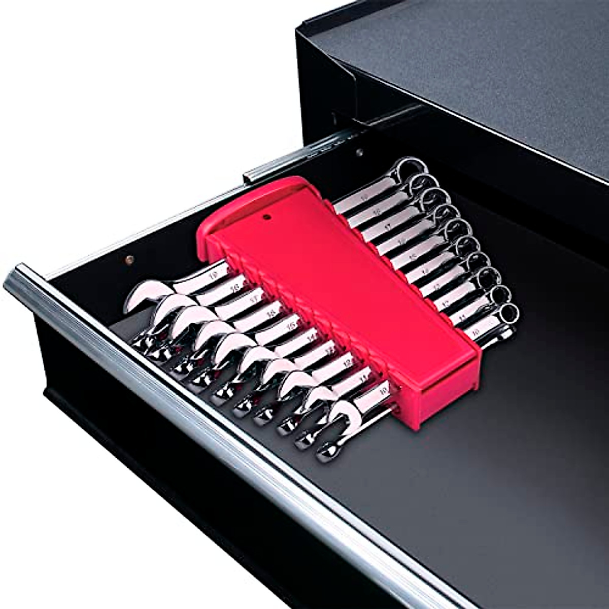 Max Torque 20-Piece Premium Metric and SAE Combination Wrench Set in Rack | Metric Size 8mm - 19mm, Inch Size 5/16” - 3/4” | Longer Wrench Body Design, Chrome Vanadium Steel, Unique V-Groove Open End