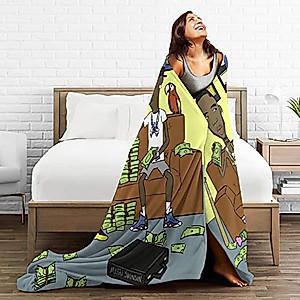 Flannel Plush Nice Young Rapper Dolph Throw Blanket for Cold Weather Outdoor Super Soft and Quality Air Conditioner Quilt Wrinkle-Resistant Blankets 80"X60"