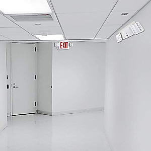 Sunlite 05268-SU LED Emergency Light Fixture, 2.4 Watts, 120-277 Volt, Dual Heads, 90-Minute Battery Backup, Wall or Ceiling Mount, IP20, UL Listed, White