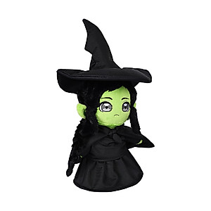 Pacreck Witch Plush Doll Stuffed Animal Witch Wizard Plushies Toy Cute Soft Christmas Pillow Birthday Party Gifts 16.5in (Black)